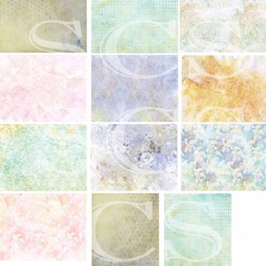 Pastel Watercolor Digital Paper Pack - Paper Crafting - Journal Pages ...