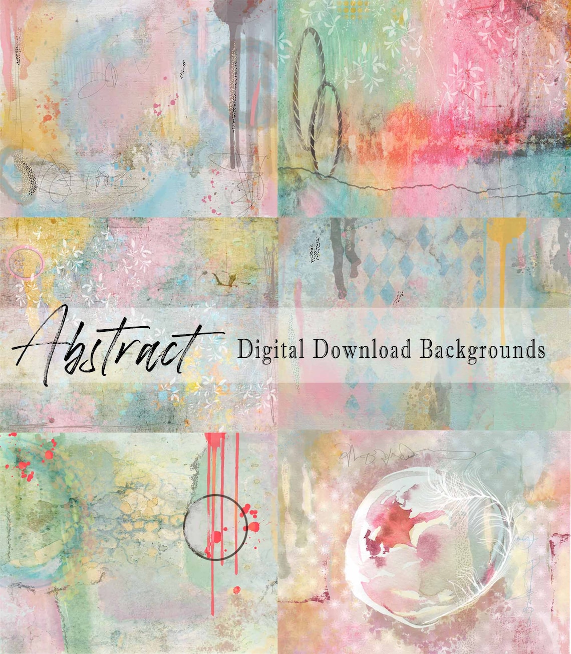 Abstract Printable Paper Pack Instant Digital Download - Journal Papers ...