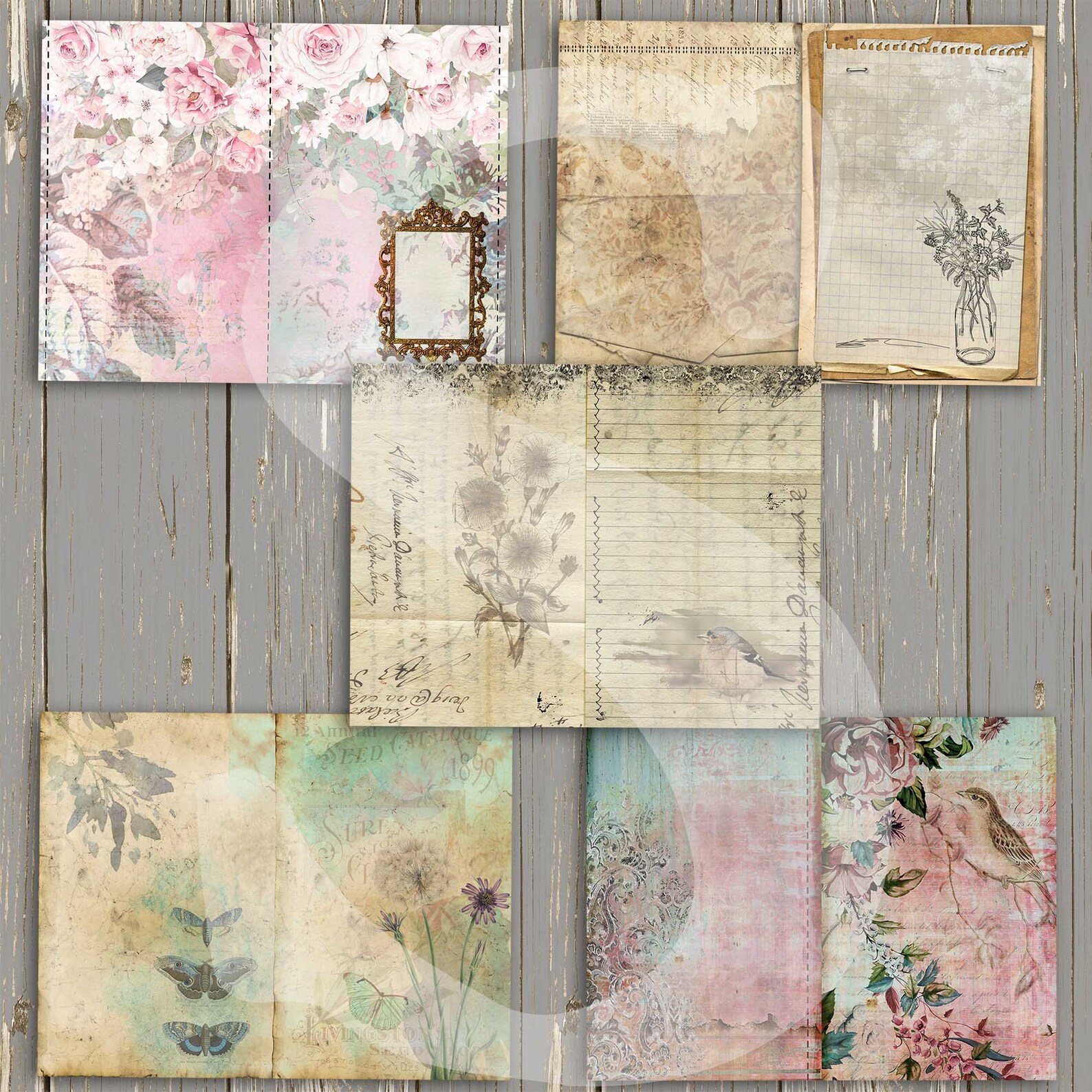 Printable Romantic Journal Kit - Instant Download Ready to Print ...