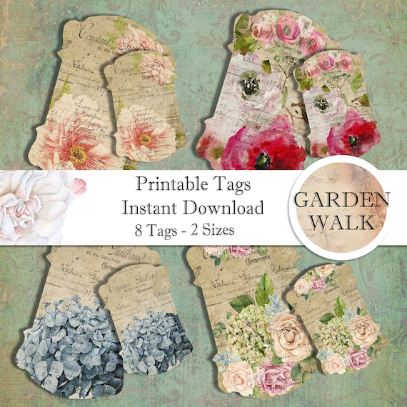 Printable Download Gift Tags Ribbon or Lace Spool Card | Etsy