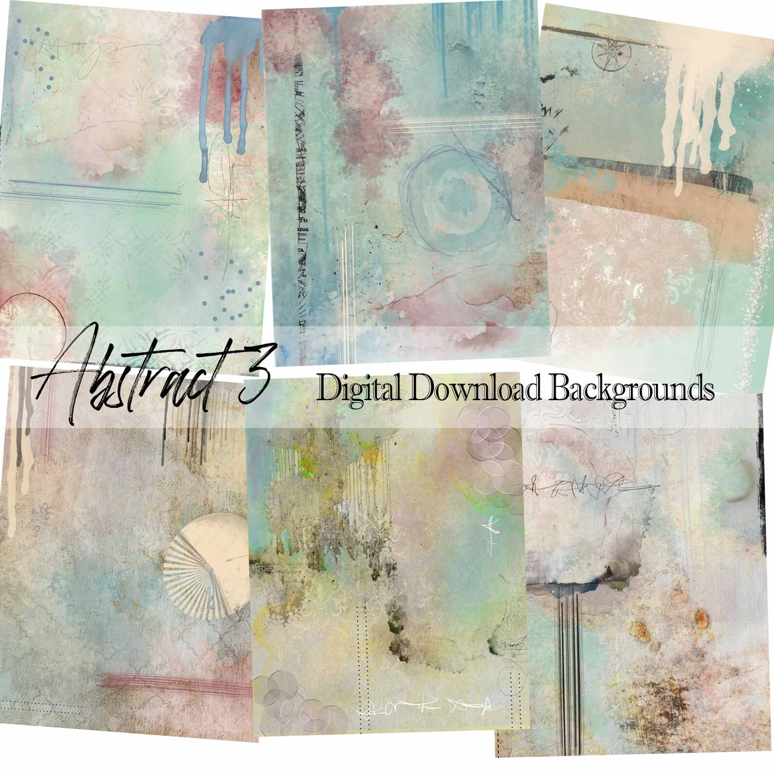 Abstract Digital Printable Paper Pack Instant Download for - Etsy