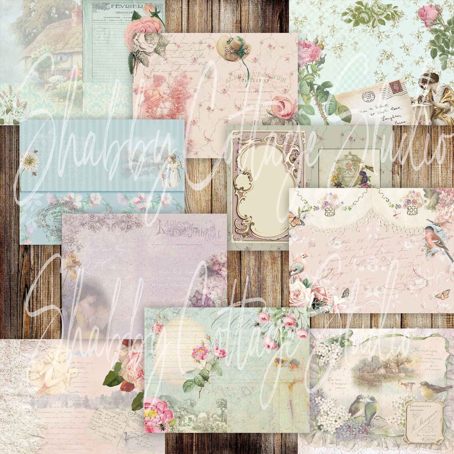 Cottage Lane Junk Journal Kit Printable Cottagecore Journal - Etsy
