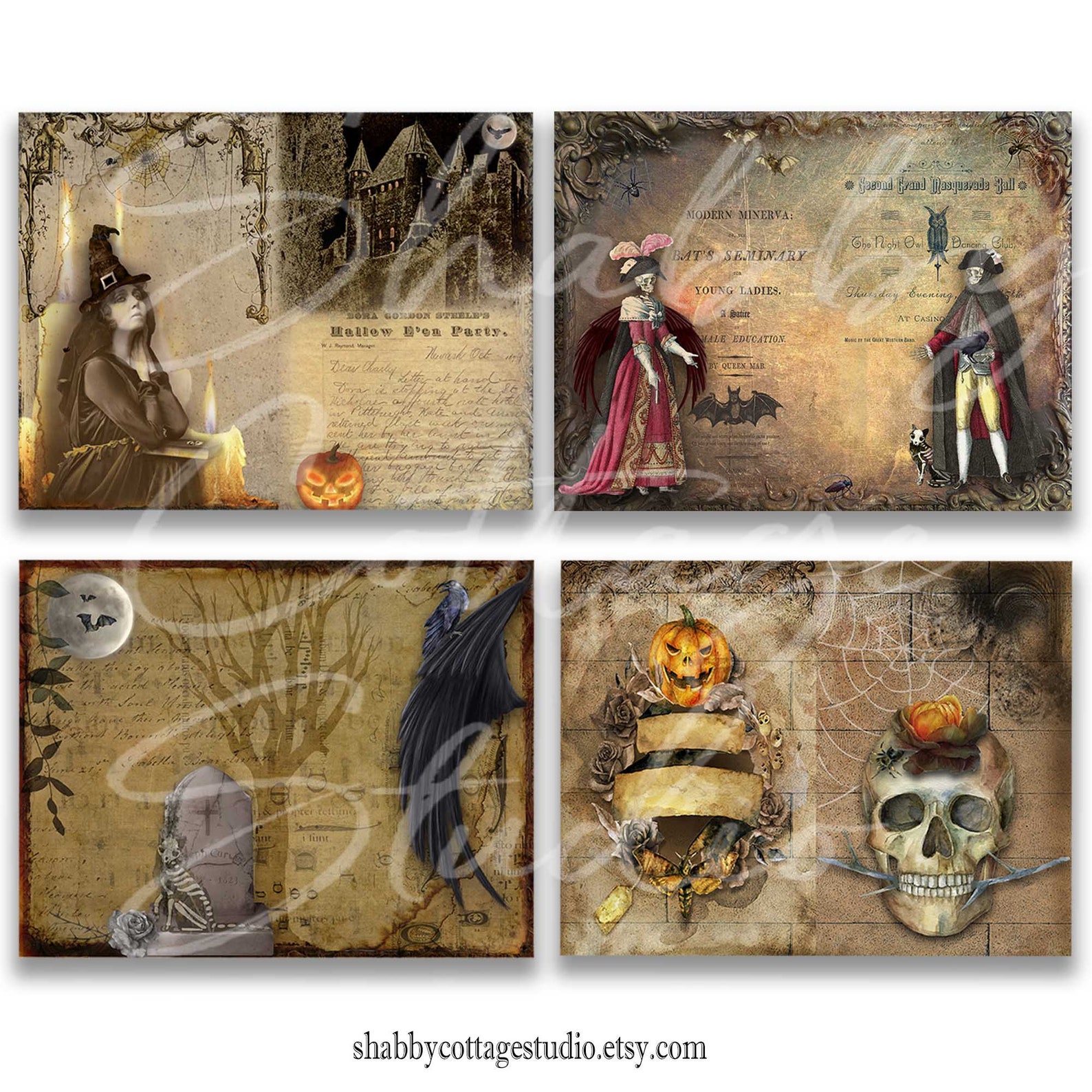 Halloween Digital Journal Kit Instant Download All Hallows - Etsy