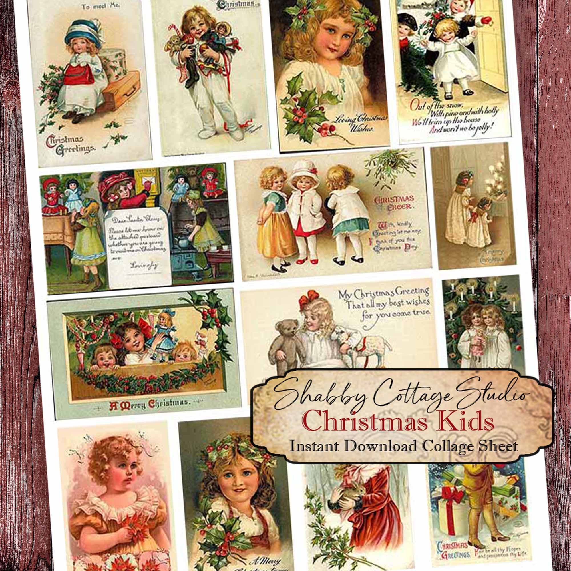 Printable Download Christmas Kids Digital Christmas Collage - Etsy