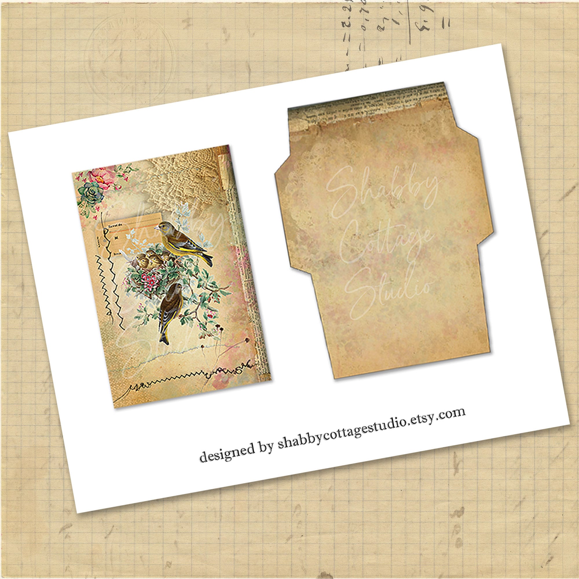 Instant Printable Digital Art or Note Cards With Envelopes - Etsy