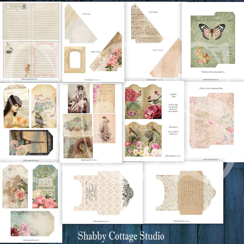 Digital Junk Journal Kit Instant Download Printable Journal - Etsy