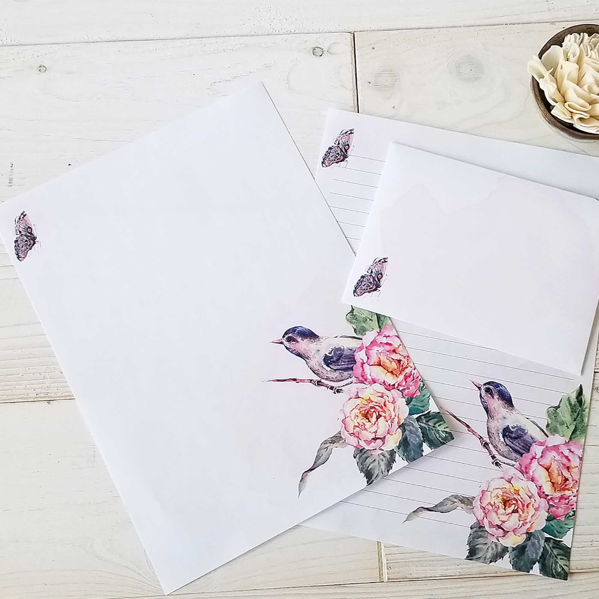 Watercolor Bird 8.5x11 Stationery Set Printable Writing Paper | Etsy