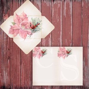 Christmas Digital Papers - Printable Christmas Stationery Set ...
