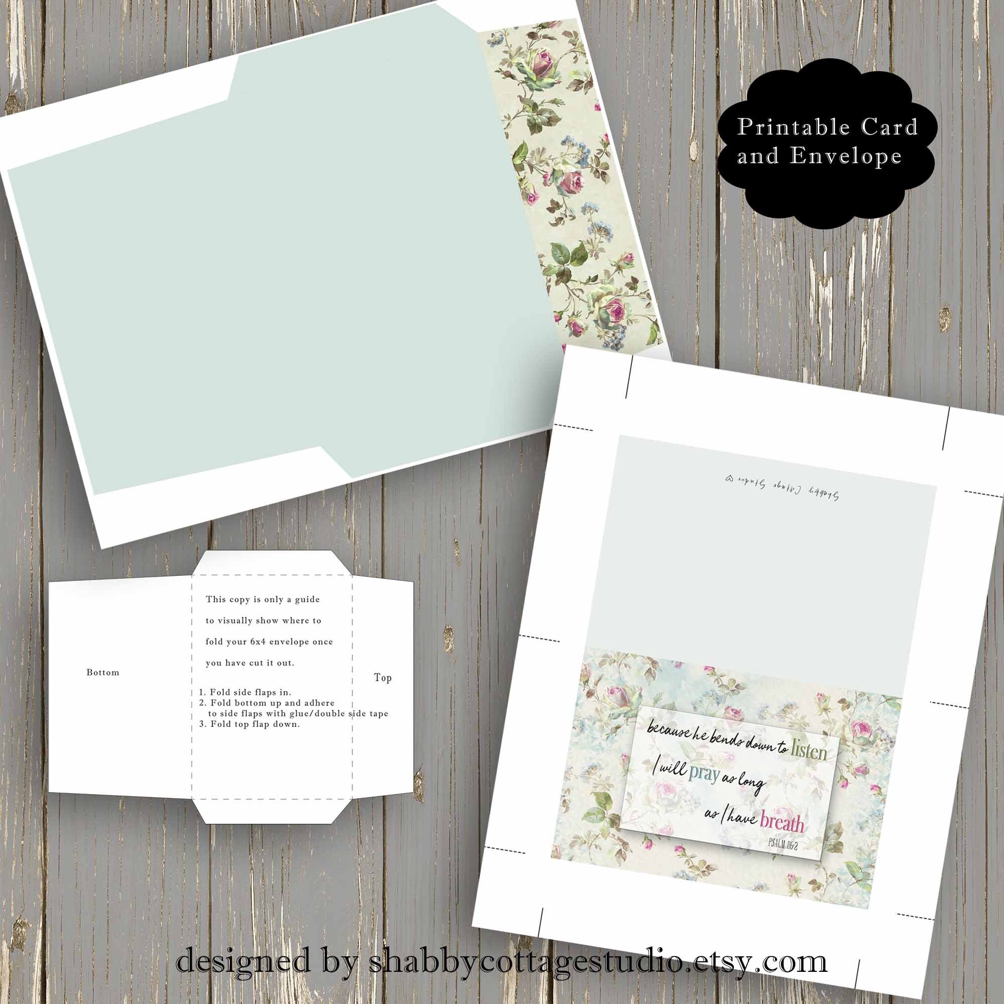 Instant Digital Download Blank Card With Envelope - Printable Greeting ...