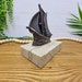 French Vintage Sailing Ship Spelter on Marble Plinth, 1940s Gem - Etsy