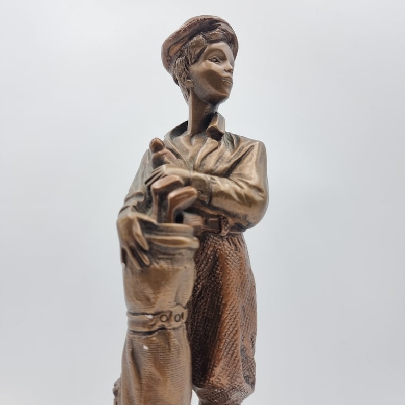 Vintage Golf Lover Figurine Austin Sculpture Caddy Daniel, Golfers ...