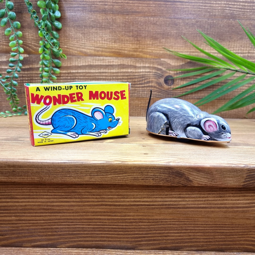 1970s Vintage Toy Wonder Mouse Push Pull Toy, Made in Japan - Etsy