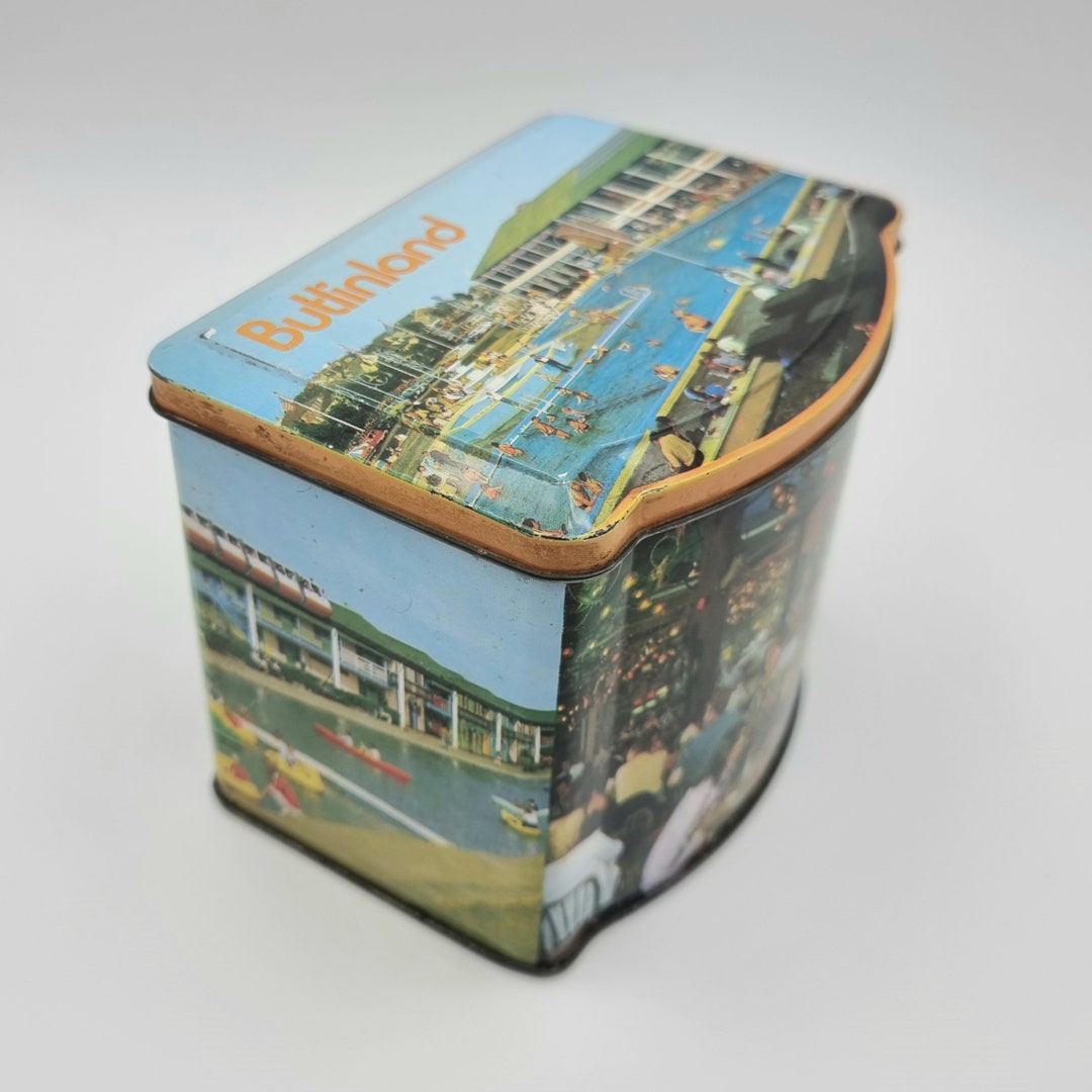 Vintage Metal Tin Butlinland Butlins 1960s Collectors Gift, Large Tin ...