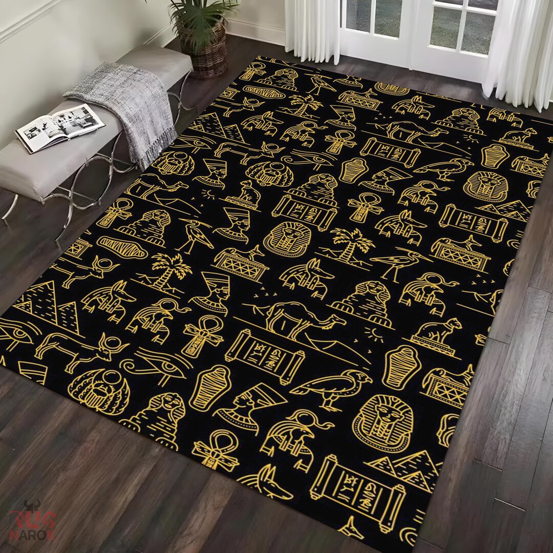 Egyptian Rug, Ancient Rug, Egyptian Pattern Carpet, Horus Eye Rug ...