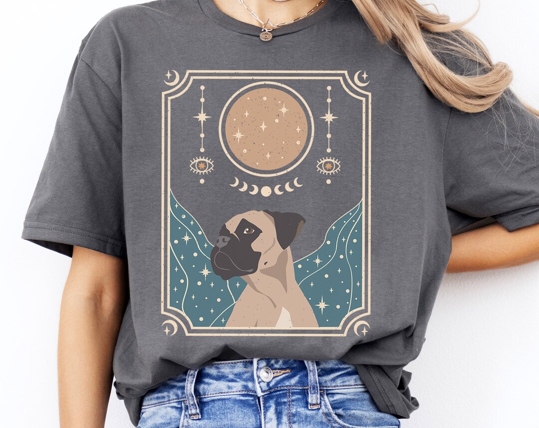 Boxer Dog Portrait Tarot Card Style Unisex T-shirt Awesome Gift for Dog ...