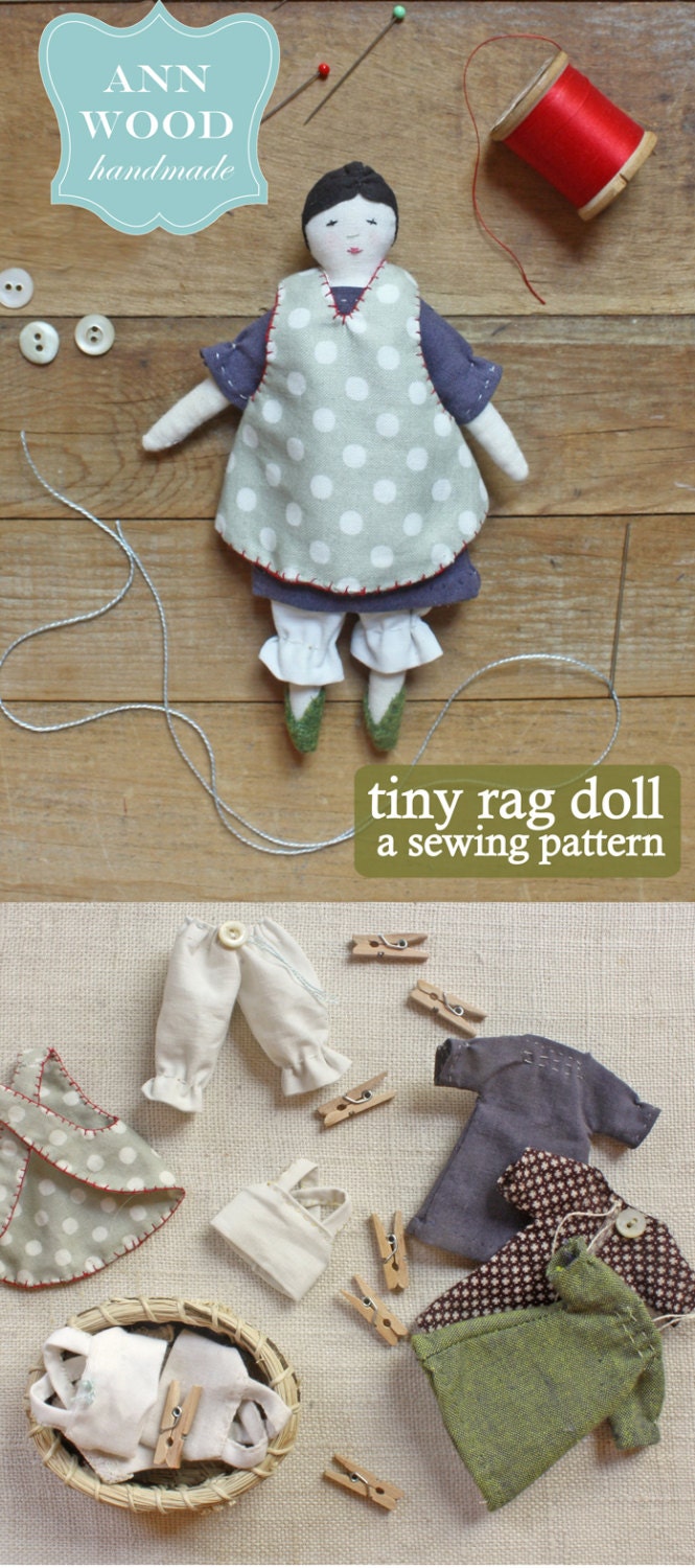 Tiny Rag Doll : a Sewing Pattern - Etsy Canada