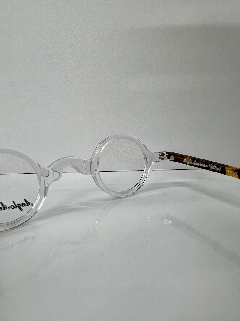 Anglo American Groucho Clear & Brown Tortoise Shell Optical Small Round ...
