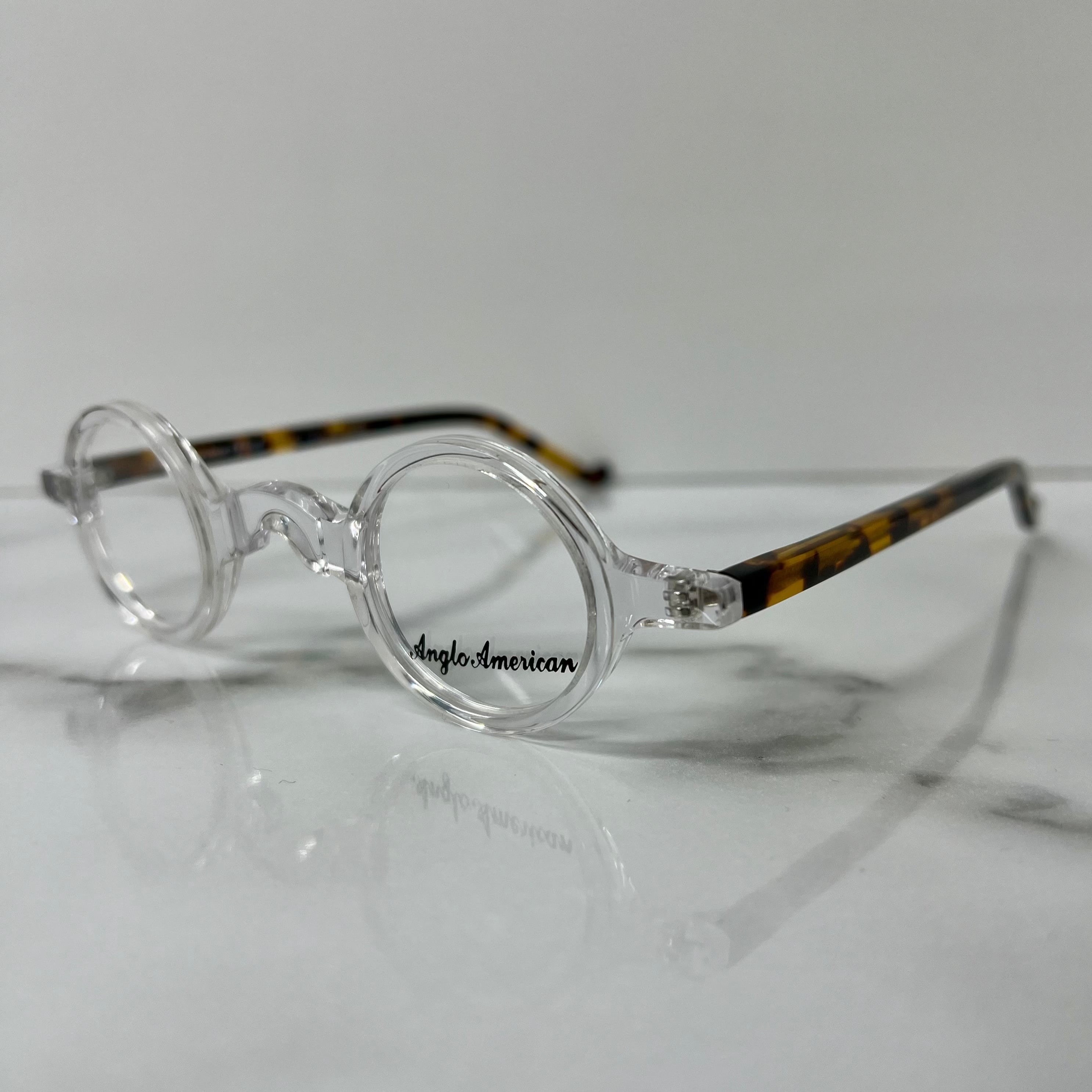 Anglo American Groucho Clear & Brown Tortoise Shell Optical Small Round ...