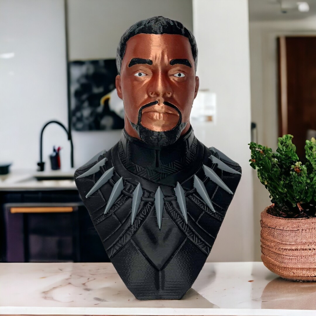 Black Panther Chadwick Boseman Bust Sculpture Statue - Etsy