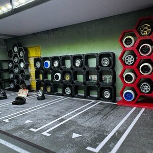 1/64 Scale Wheel Display Rack Shelf Hotwheels Matchbox Diorama ...