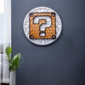 Super Mario Brothers Question Block Wall Mosaic Decor - Etsy