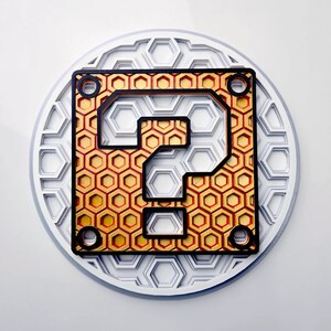 Super Mario Brothers Question Block Wall Mosaic Decor - Etsy