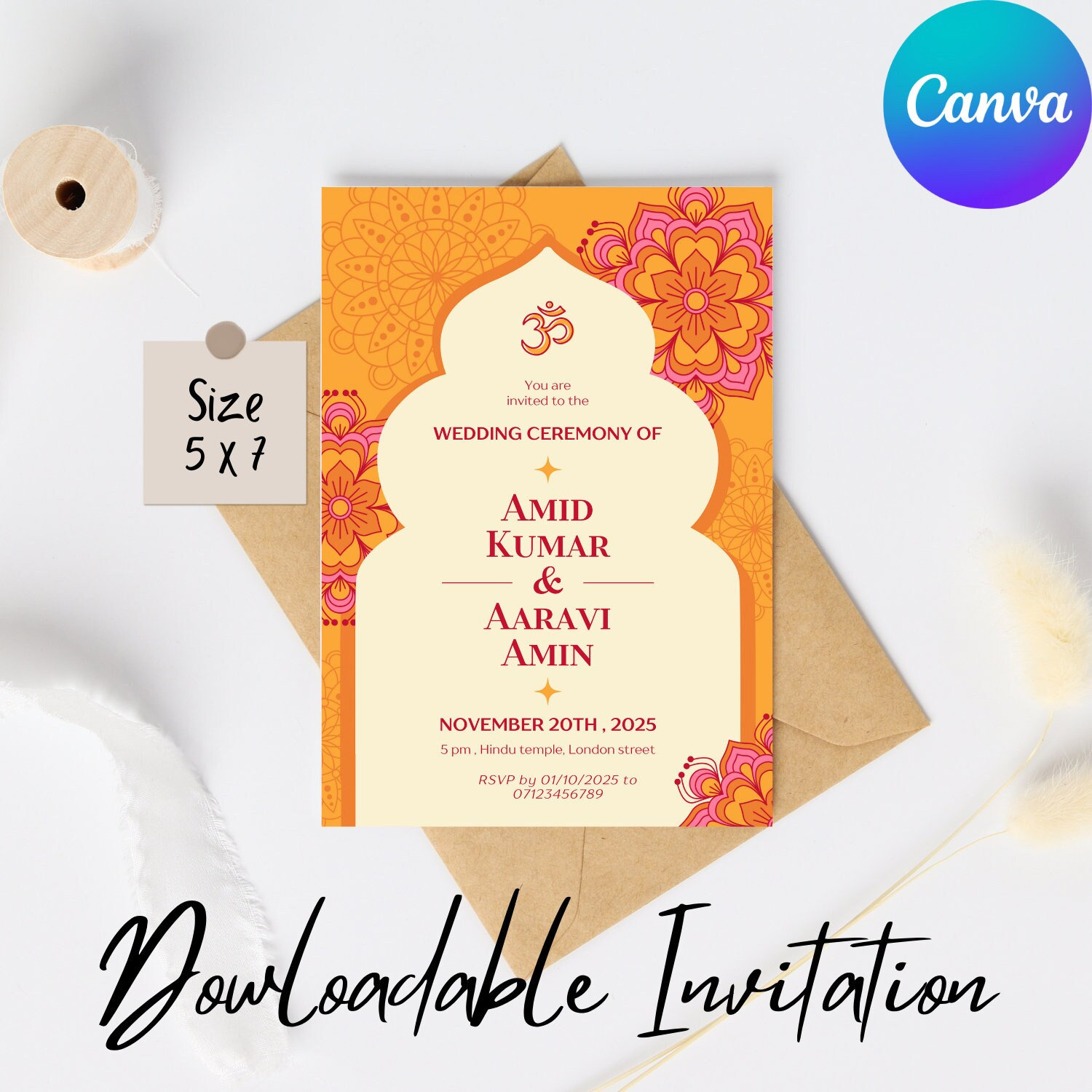 Hindu Wedding Invitation, Indian Invitations, Hindu Invitations ...