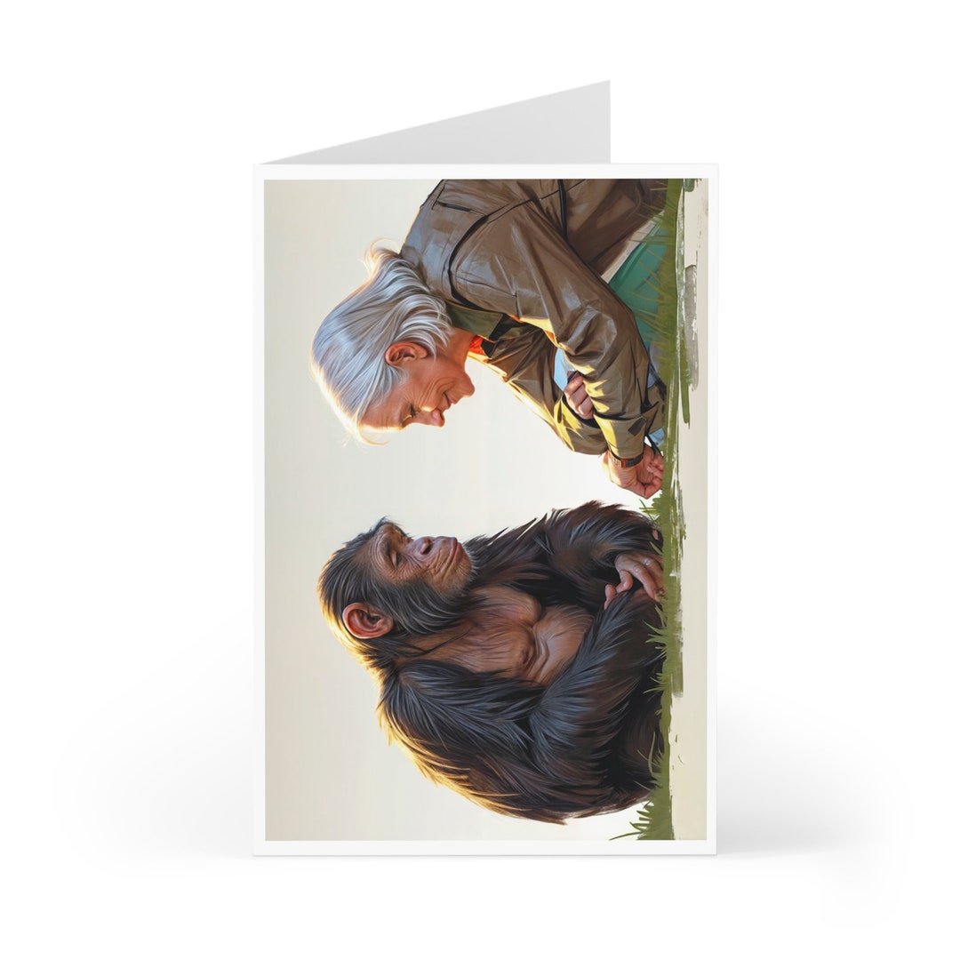 Jane Goodall Art, Jane Goodall Craft, Cute Chimp Card, Jane Goodall ...