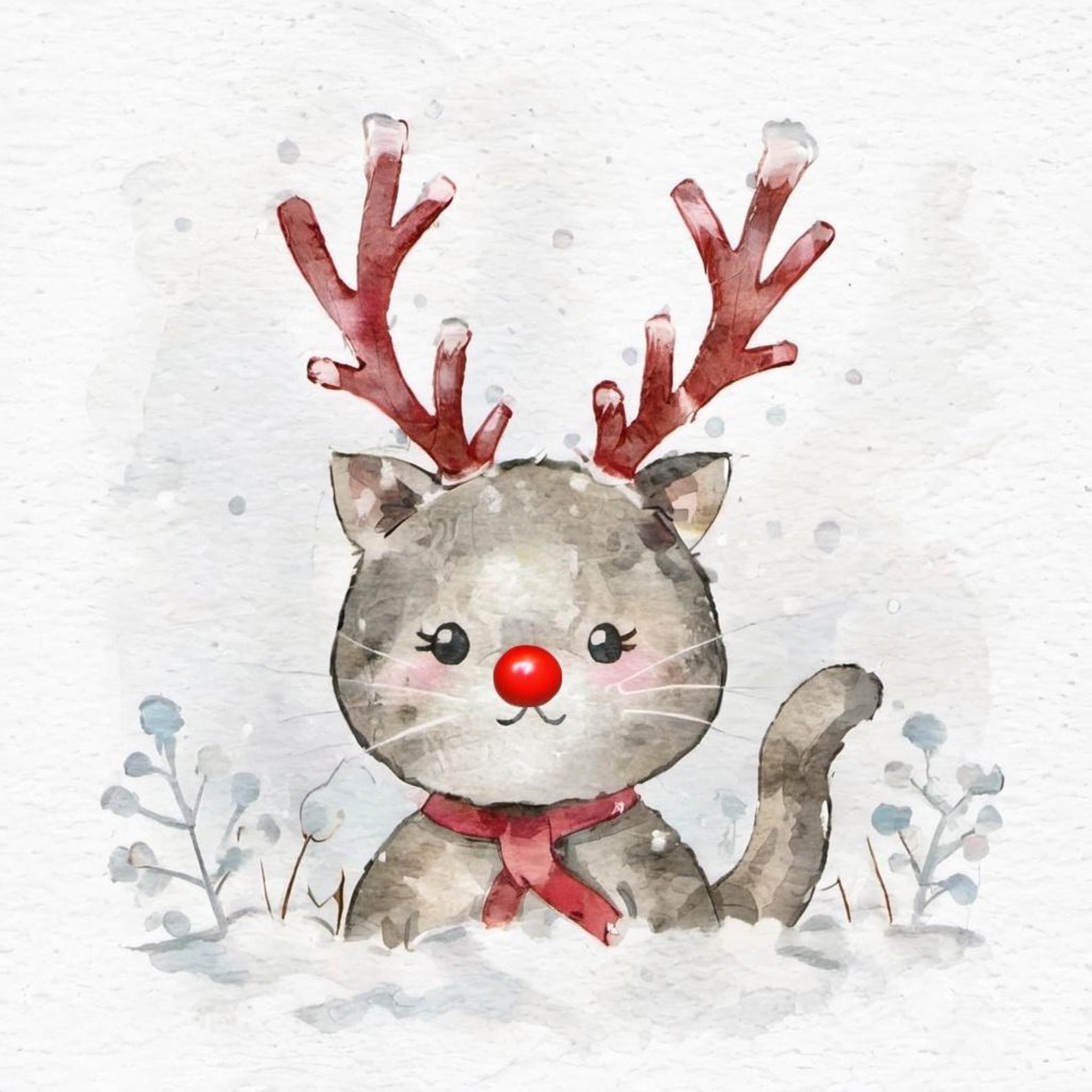 Christmas Cat Rudolph Costume JPG - Etsy