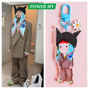 G-dragon Fashion Style Keychain, G Dragon Illustration Keychain, G ...
