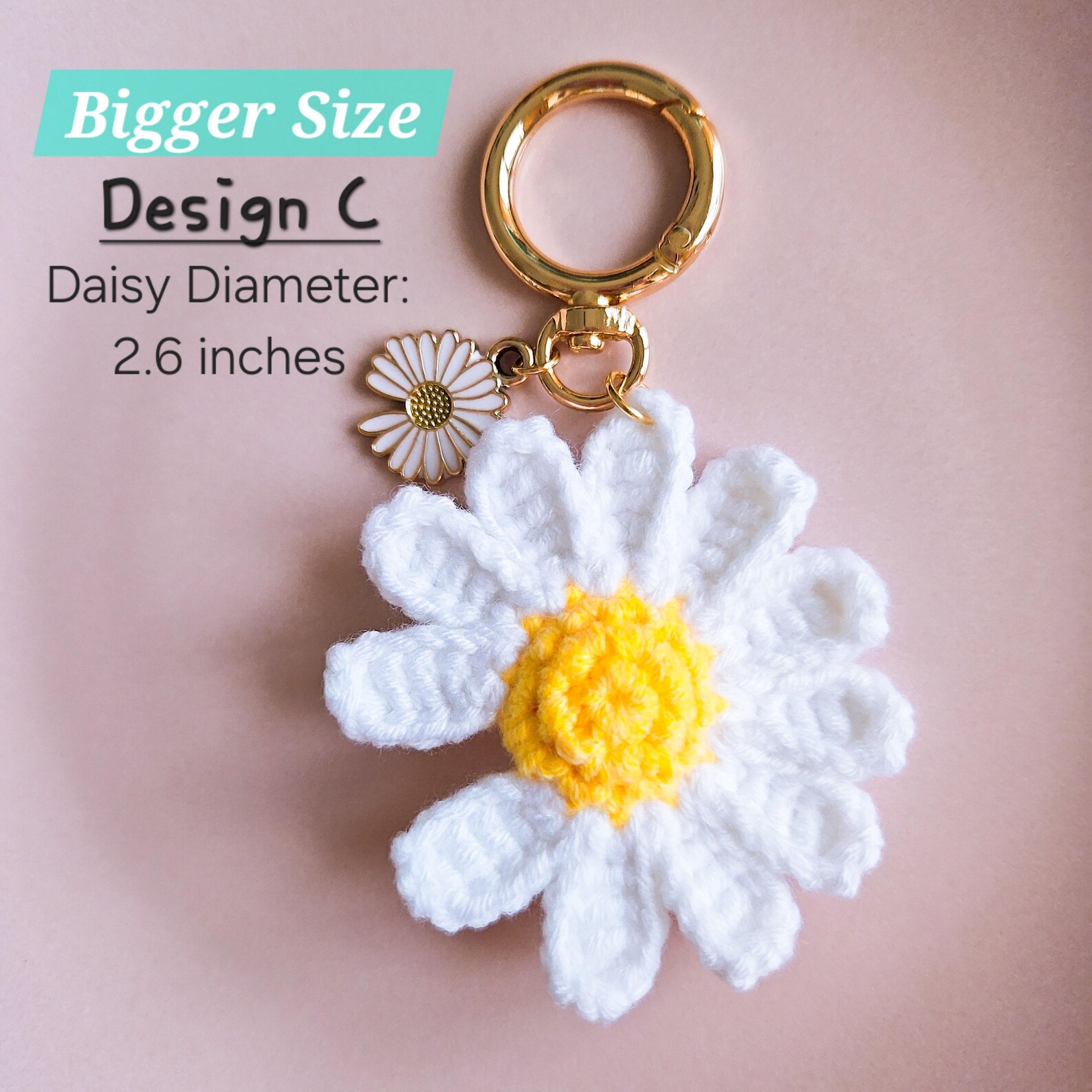 G-dragon Daisy Keychain, Kpop Fans Accessory, Crochet Daisy Flower, G ...