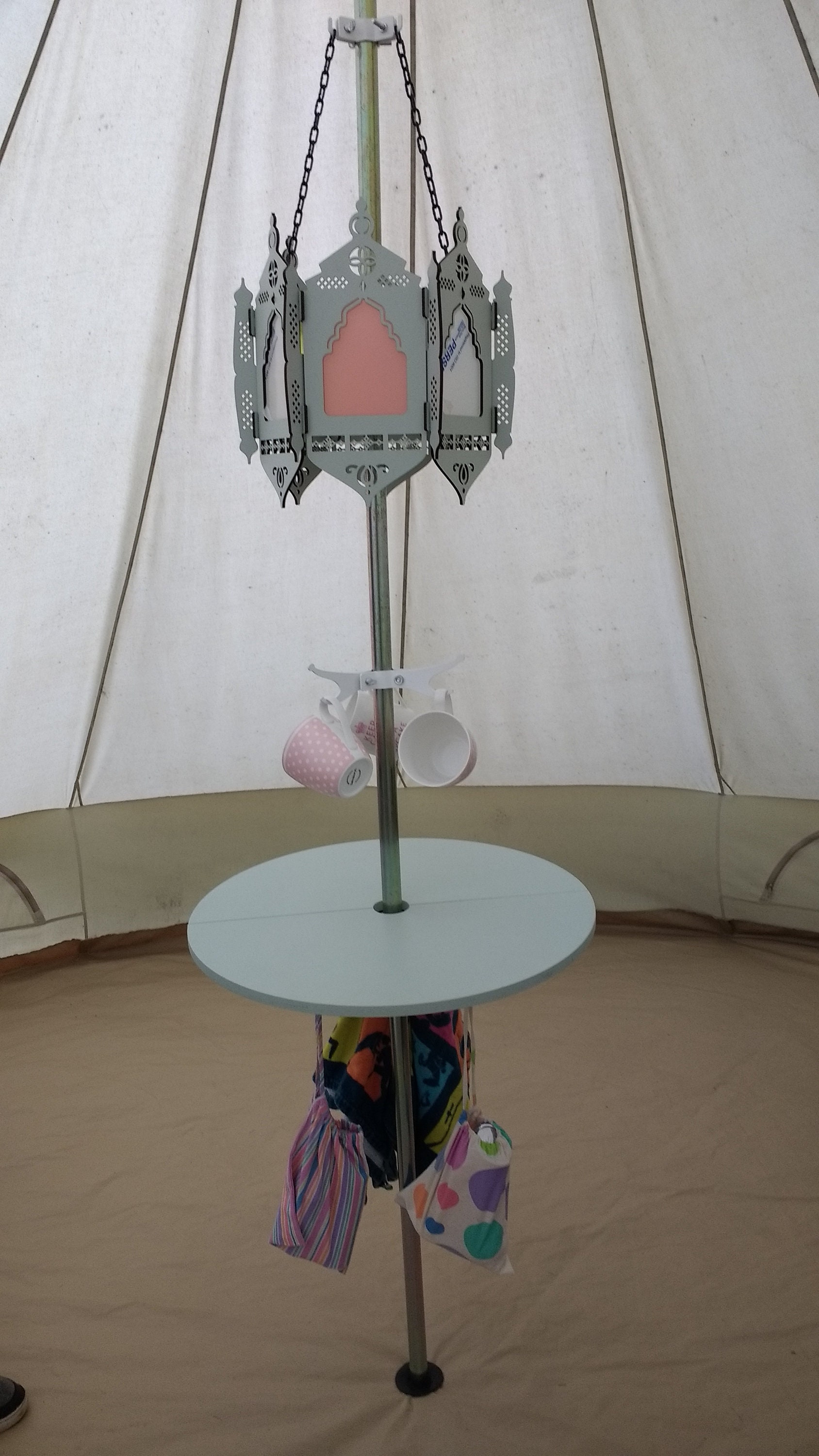 Bell Tent Pole Table - Fully Adjustable (25-50mm Dia. Poles). Glamp ...