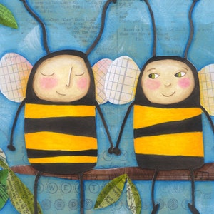Bee Friends limited Edition Print - Etsy