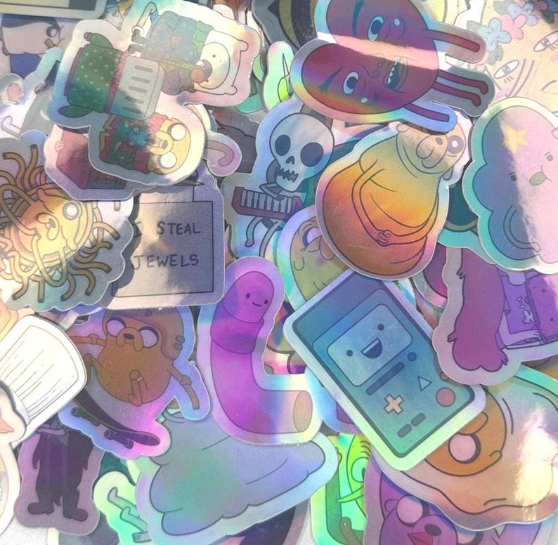 Adventure Time Stickers: Set of 56 Fun and Vibrant Decals for Laptops ...