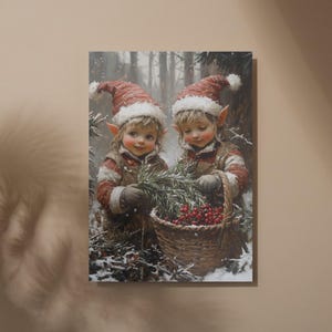 The Christmas Elves' Garden Digital Download - Printable Painting ...