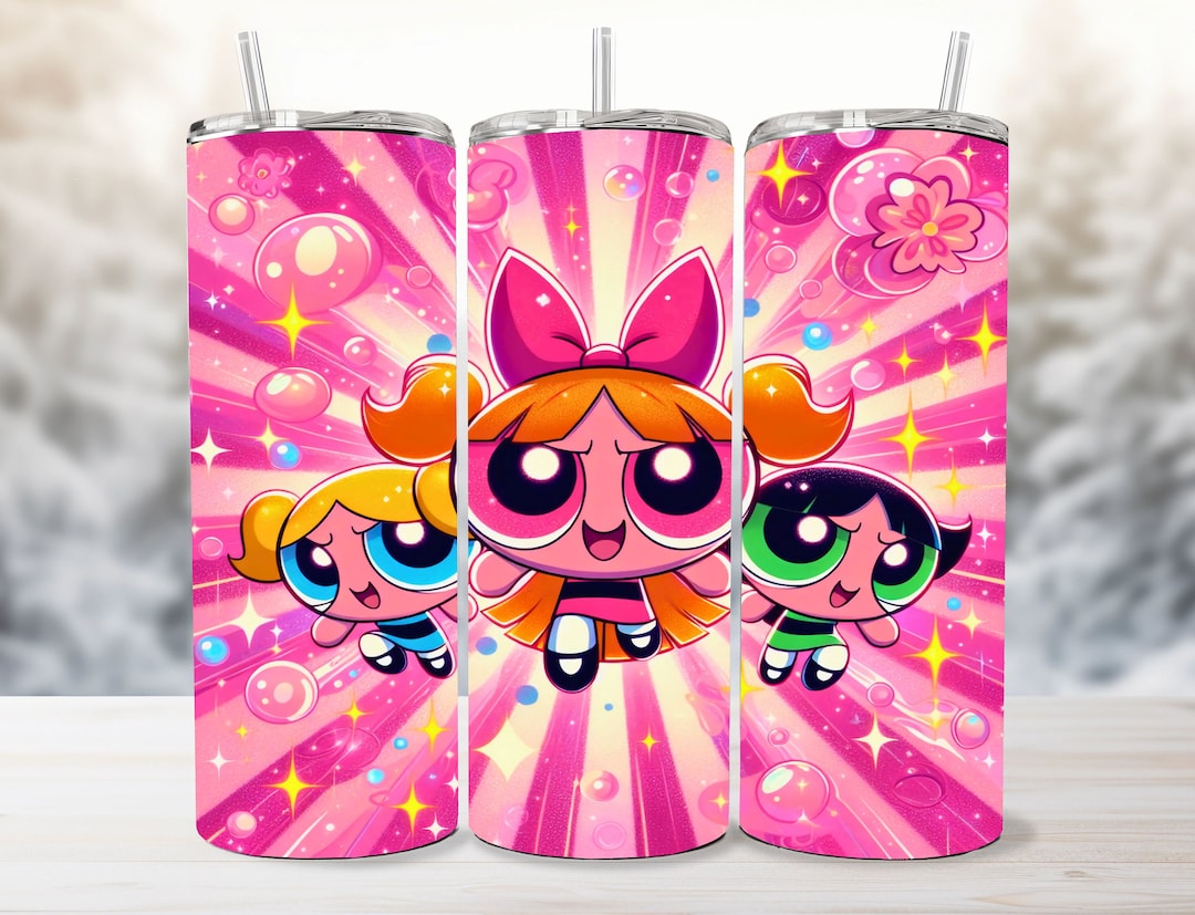 Powerpuff Girls Tumbler Wrap, 20oz Skinny Tumbler Design, Powerpuff ...