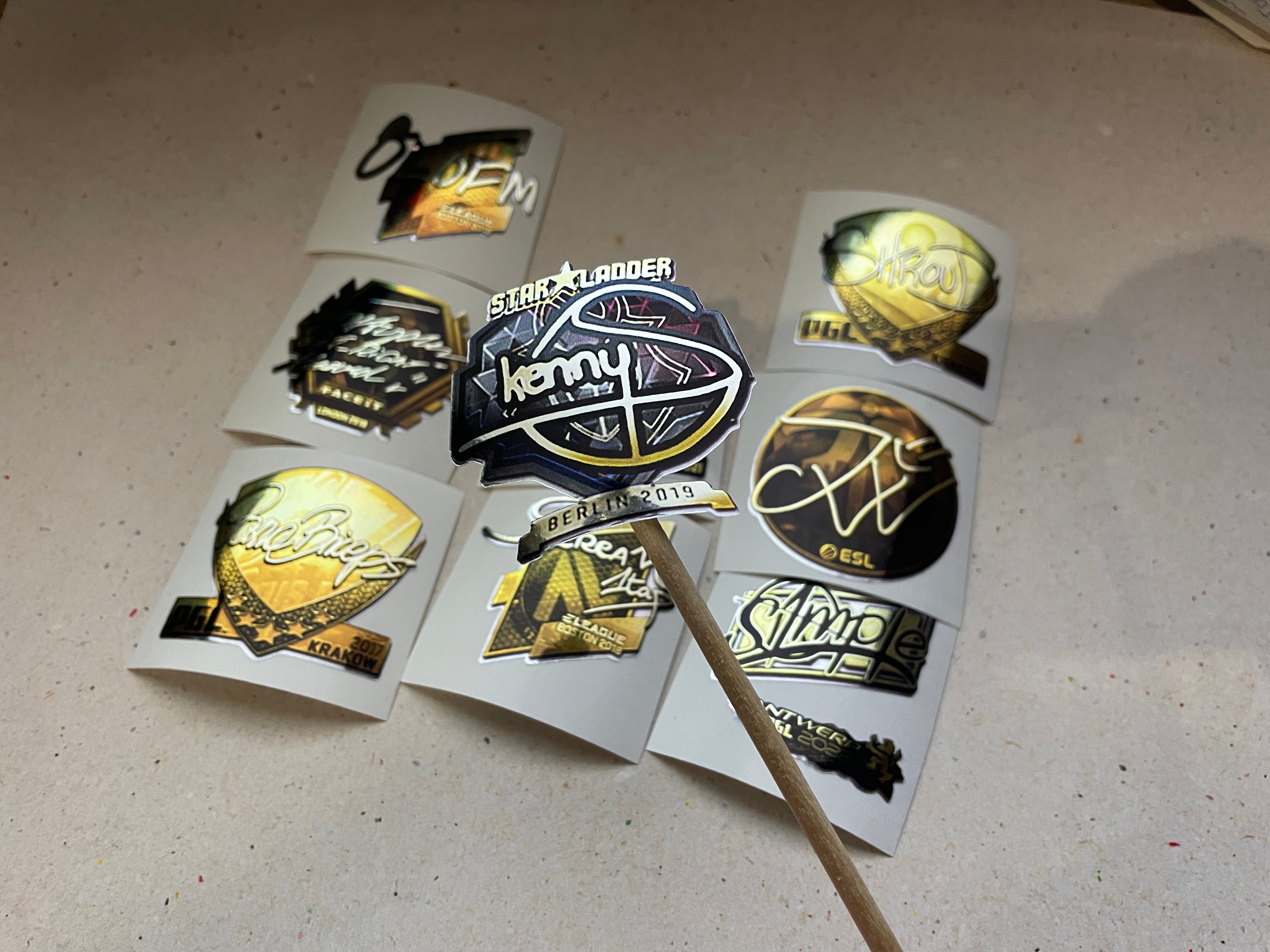 X9 CSGO Stickers in Real Life Legendary Players Set - Counter Strike 2 ...