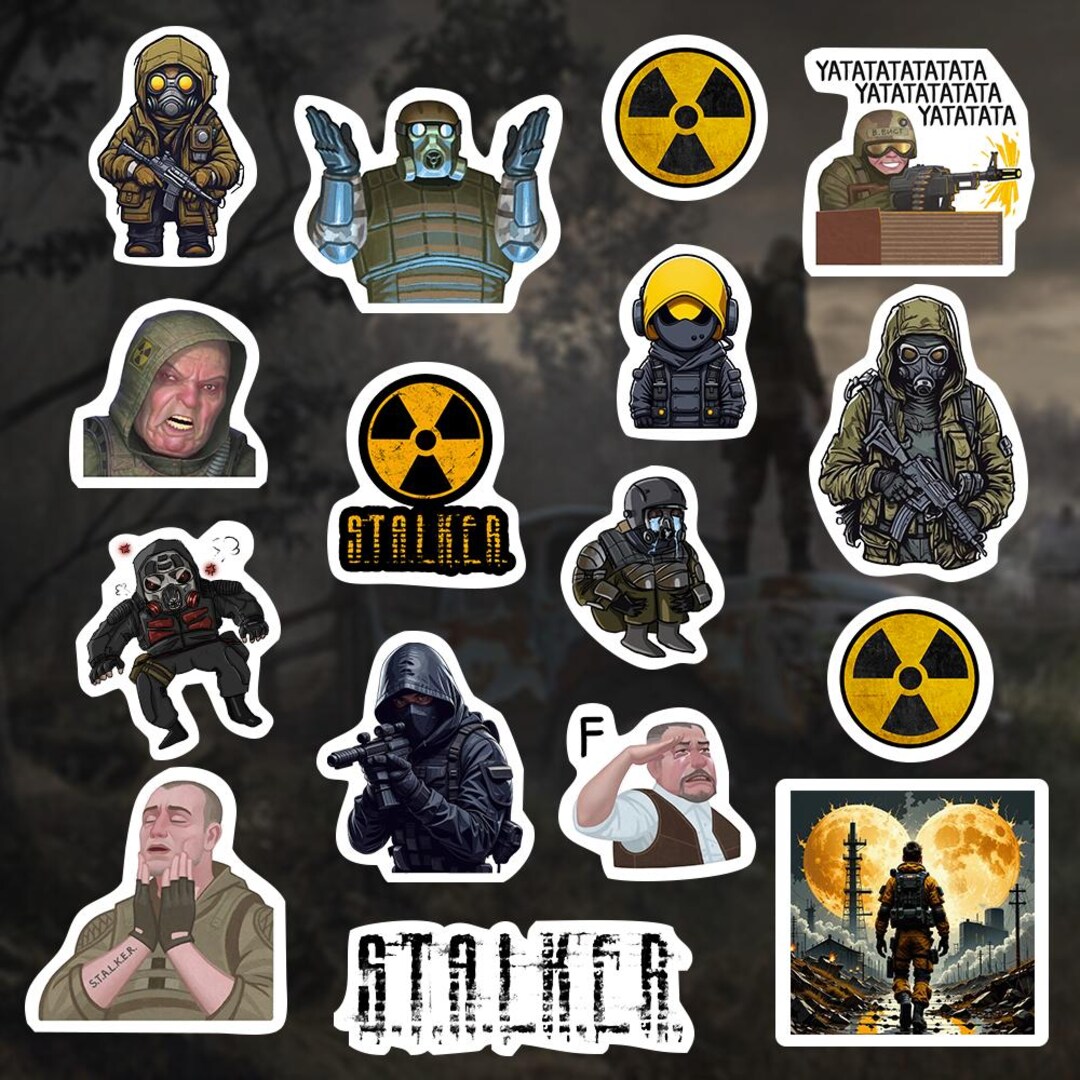 X16 Stalker Game Stickers Pack - Vinyl High Quality Gamers Laptop ...