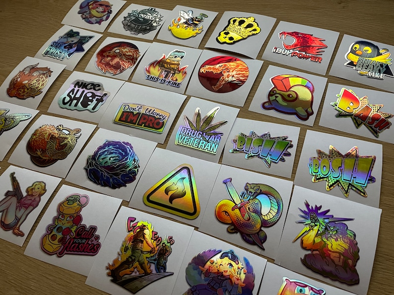 X30 CS GO Stickers in Real Life Big Set Counter Strike 2 Global ...