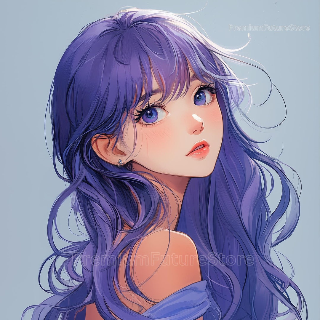Anime Profile Picture | Girl Avatar Character Art | Fanart Gift for ...
