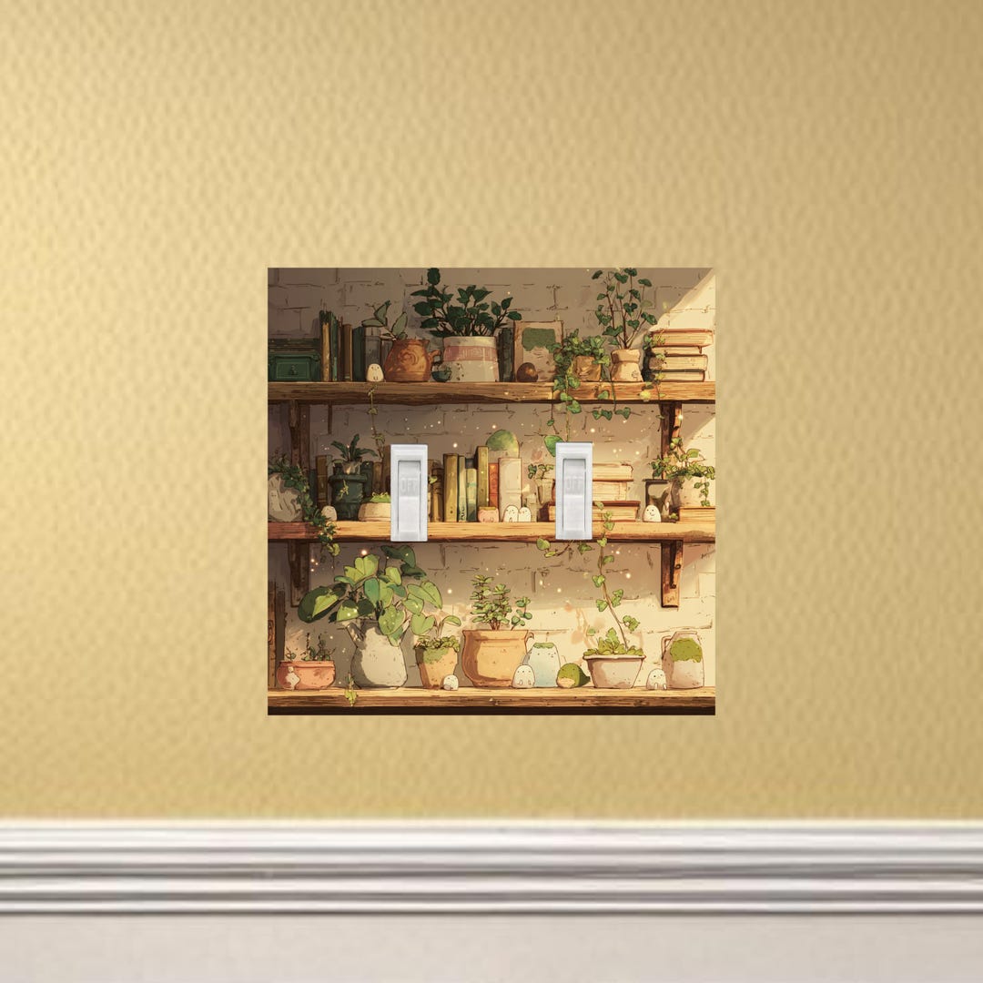 Homestead Herb Shelf Light Switch Plate Outlet Cover Rocker Wall Plate ...