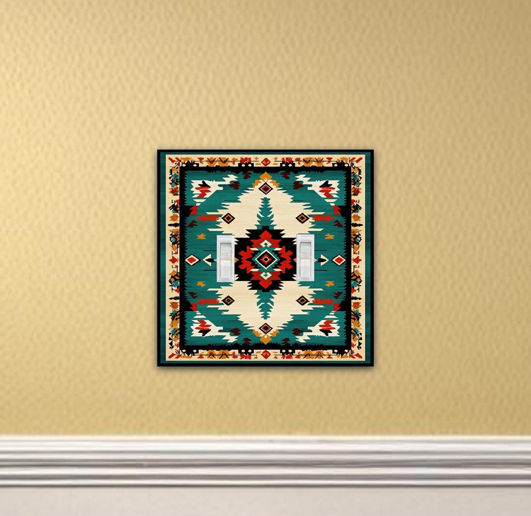 Turquoise Wind Southwestern Art Design Switch Plate Cover Outlet Cover ...