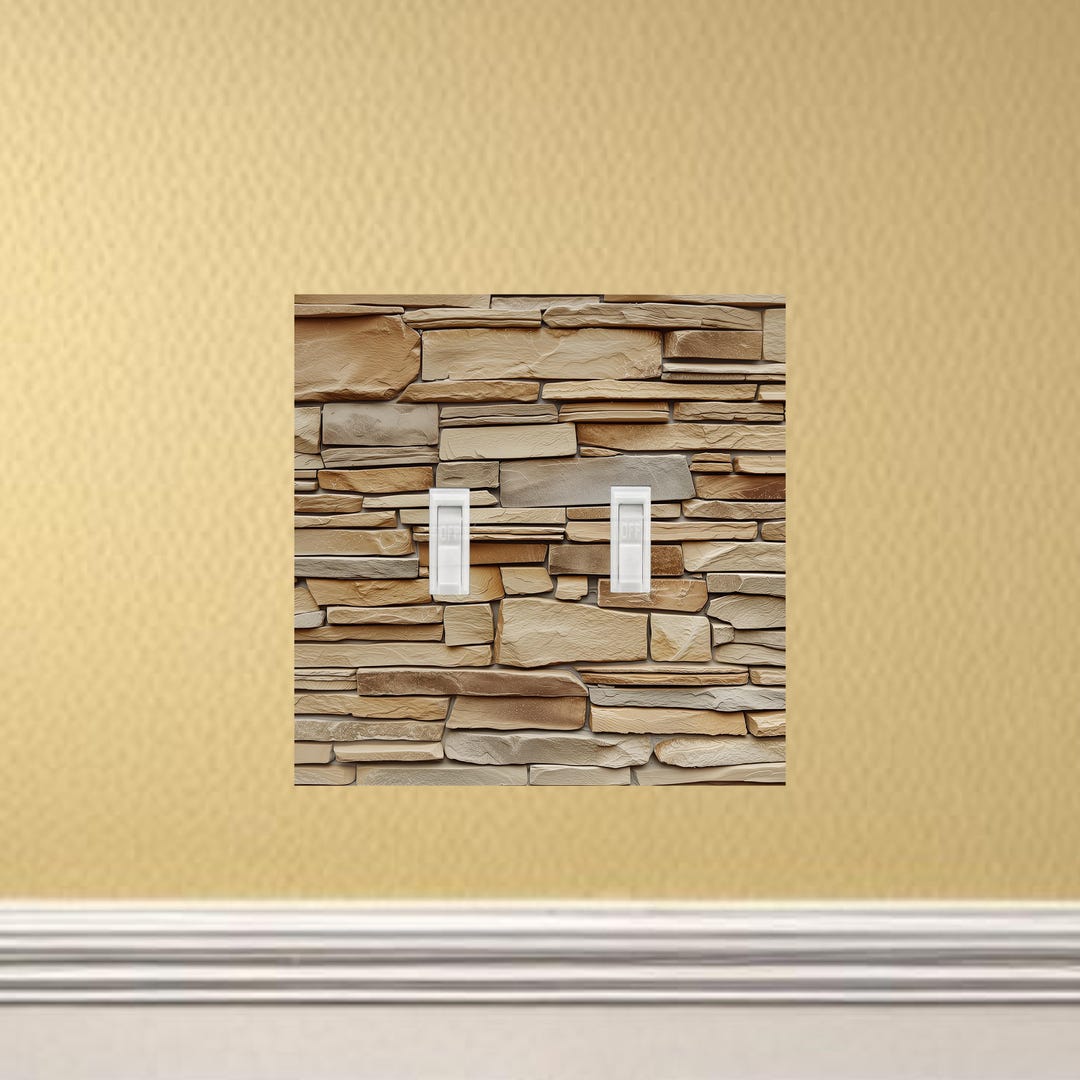 Rustic Stone Light Switch Plate Outlet Cover Switch Cover Home Decor ...