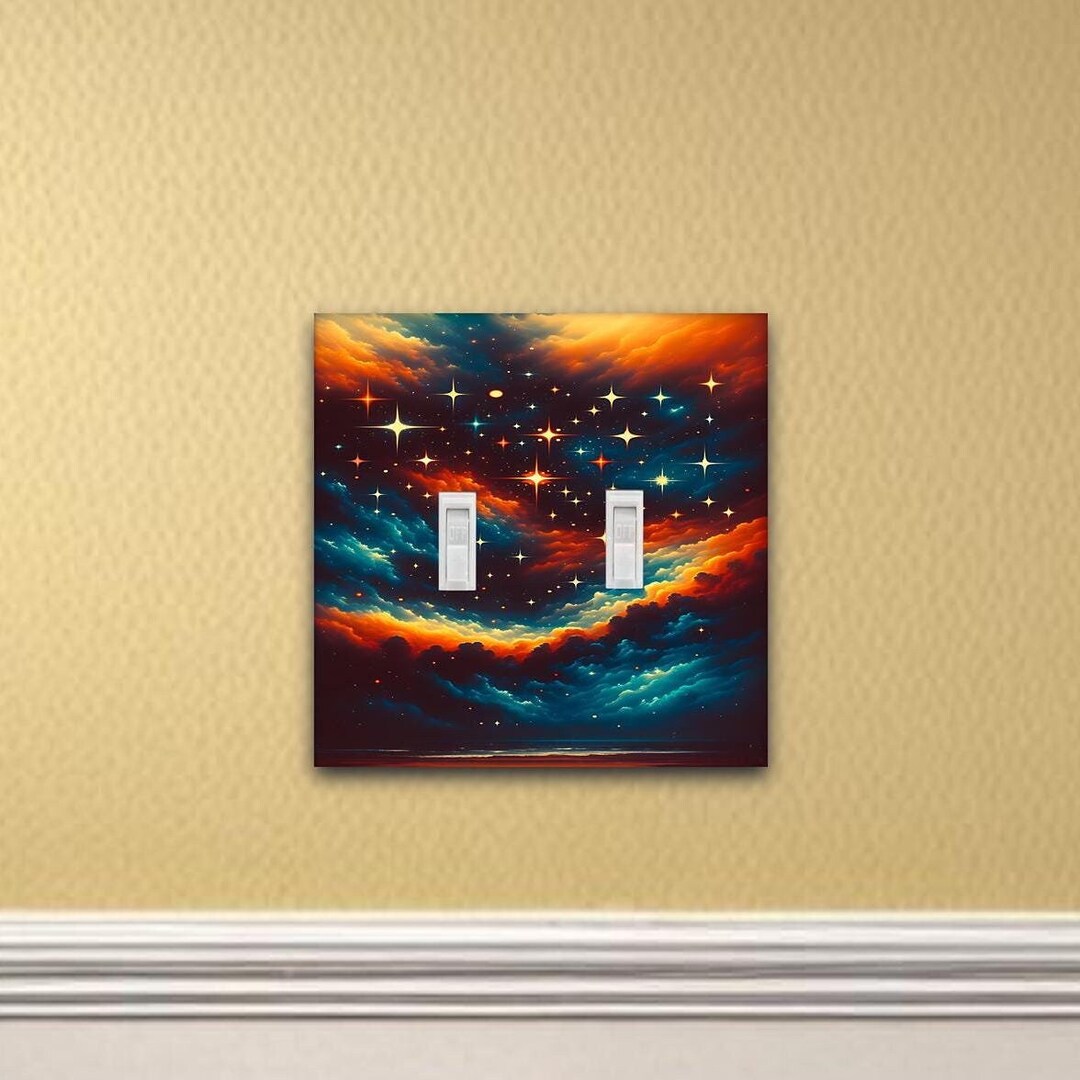 Night Space Light Switch Plate Rocker Cover Outlet Blank Housewarming ...