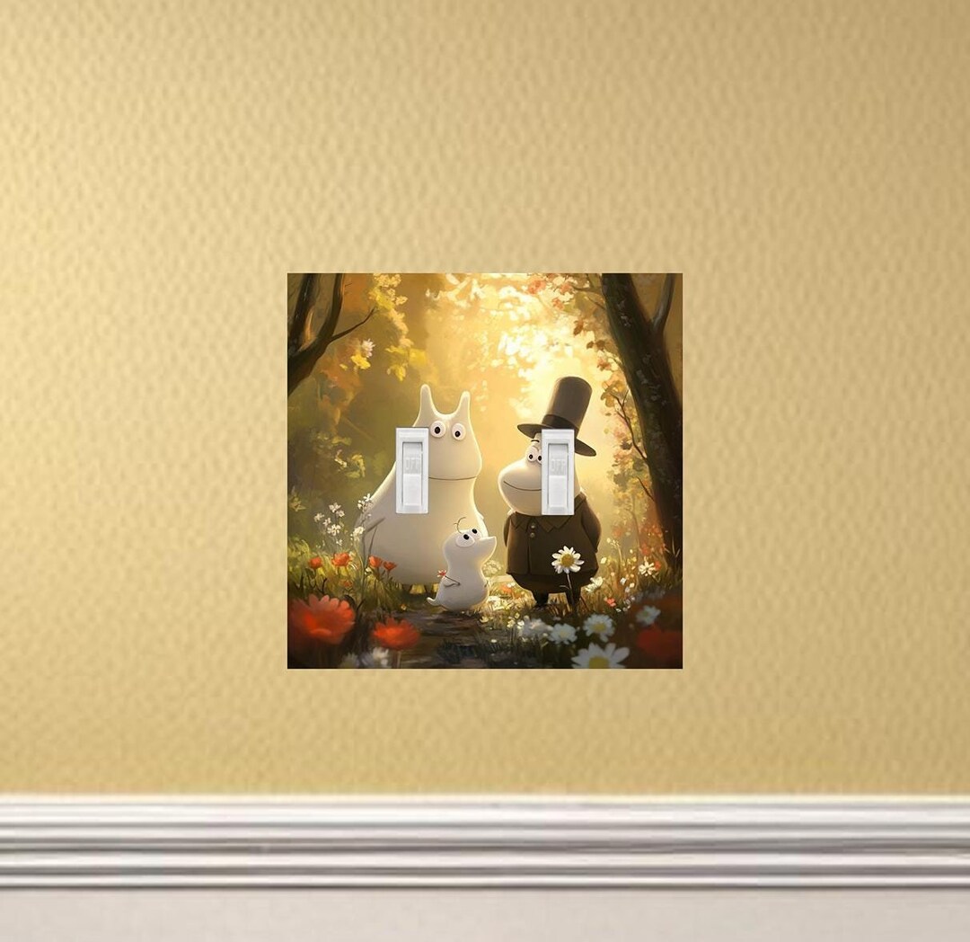 Moonis Cousins! Moomins Style Switch Cover Home Decor Switch Plate ...