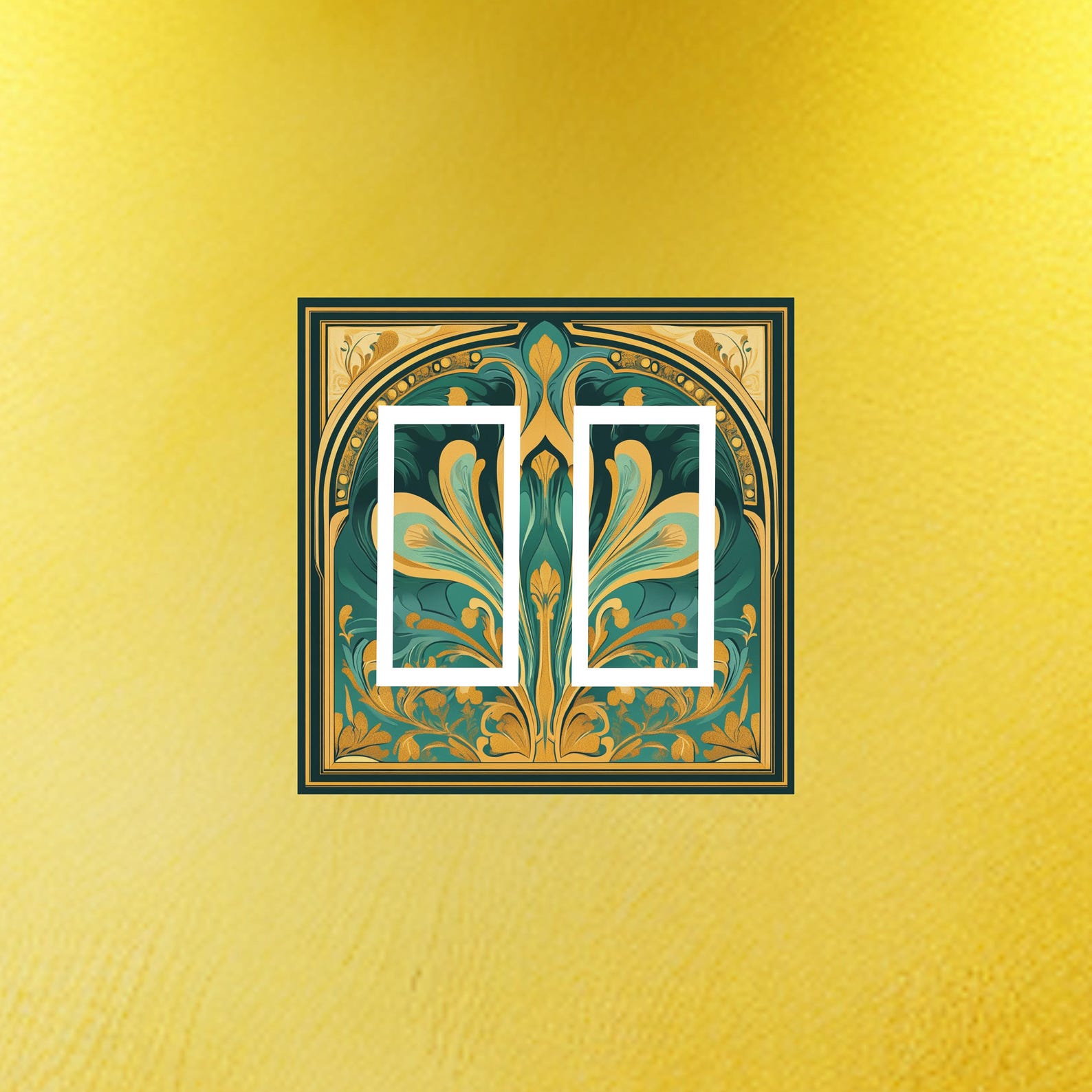 Golden Nouveau Bloom Vintage Design Light Switch Plate Wall Plate Covers Light Switch Cover ...
