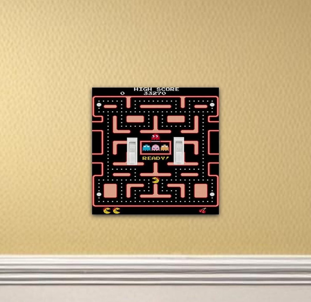 Ms. Pac-man Inspired Switch Plate Cover Home Decor Switch Plate ...