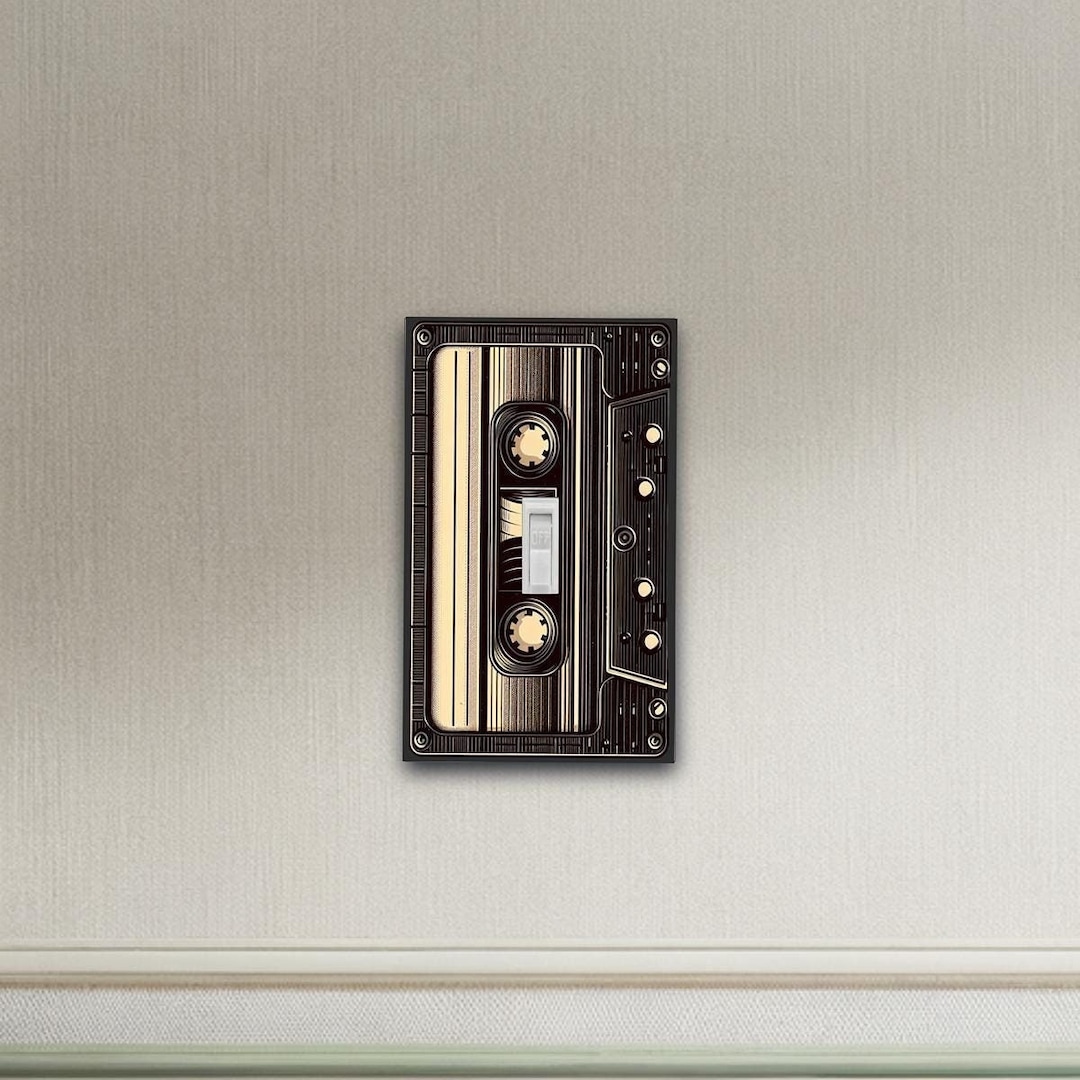 Vintage Cassette Design Wall Switch Plate Outlet Cover Light Switch ...