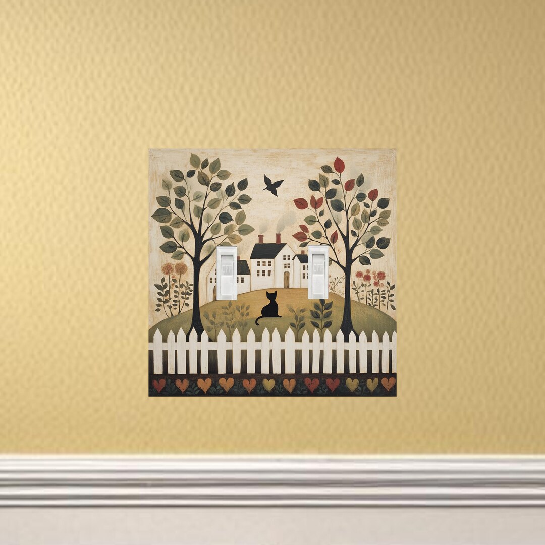 Whimsy Homestead Wall Switch Plate Outlet Cover Light Switch Plate Wall ...