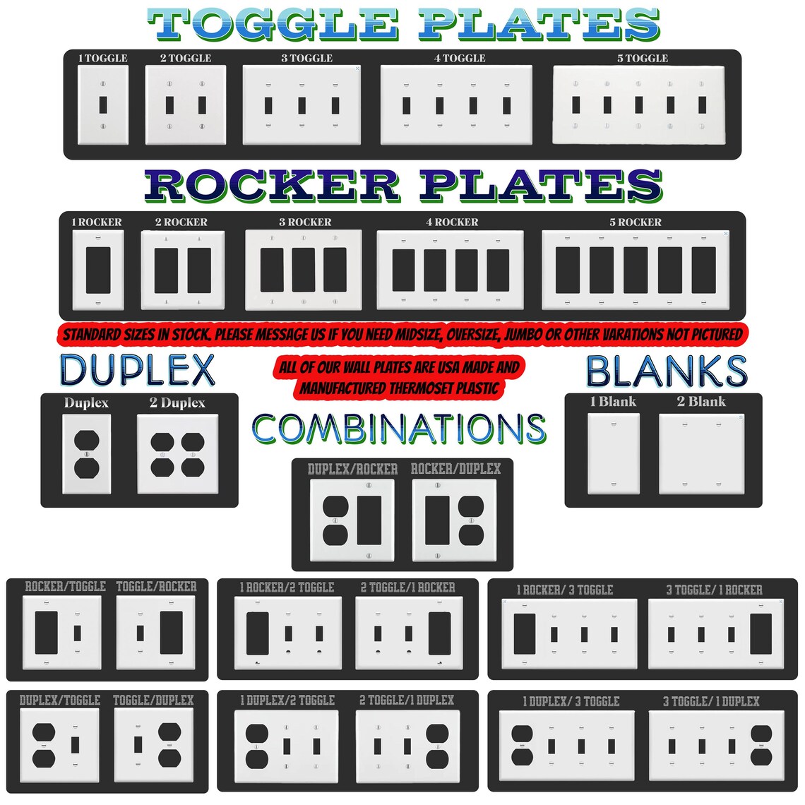 Gleaming Deco Custom Switch Plate-art Deco Modern Wall Switch Plate ...